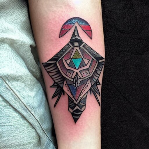 Lexica - Tattoo of zelda windfish tribal realistic