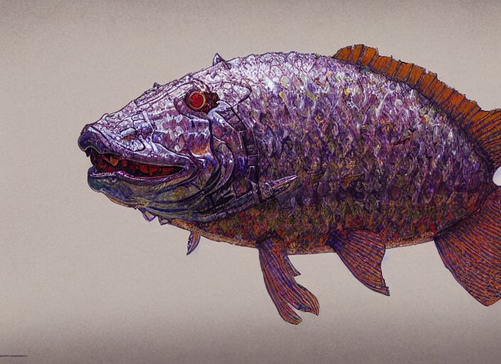 Lexica - Dramatic art - portrait of a armored cavefish fish from ...