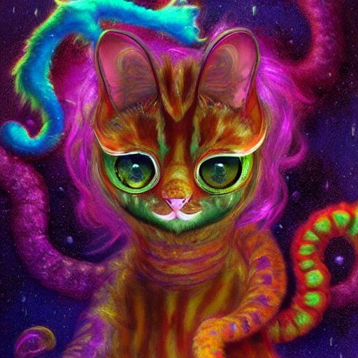 Lexica - Cat seahorse shapeshifter, long haired humanoid weirdcore ...