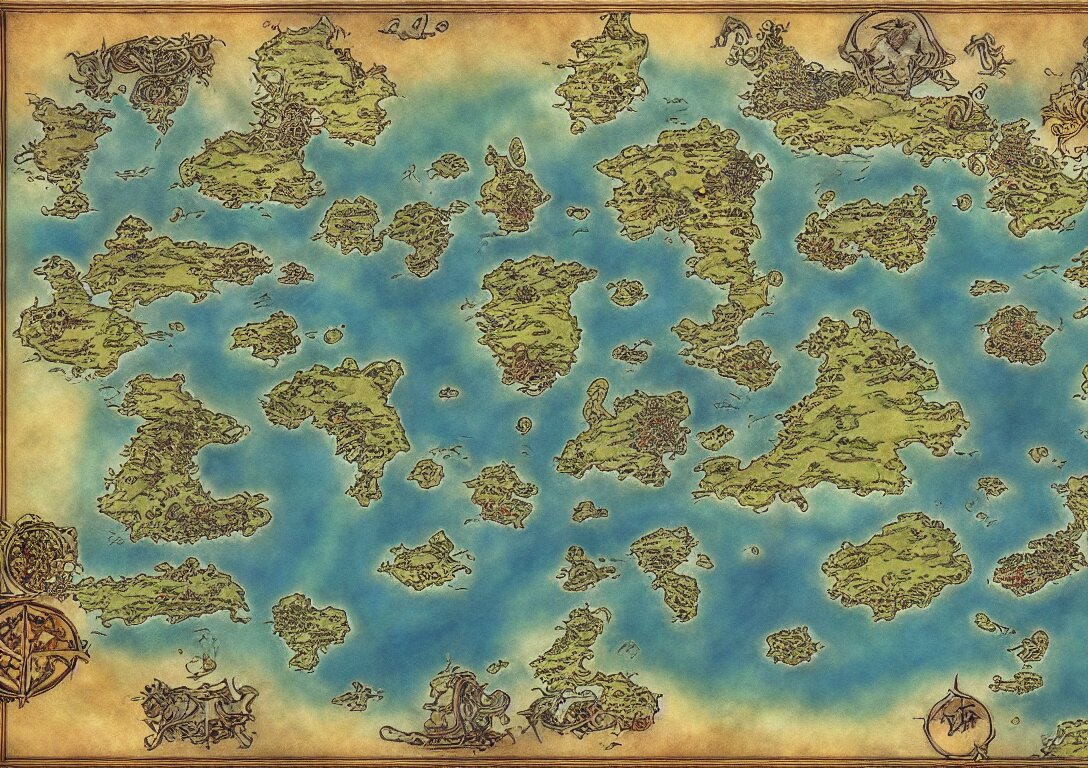 Lexica - Simple fantasy map, island empire, by JRR Tolkien and Brian ...