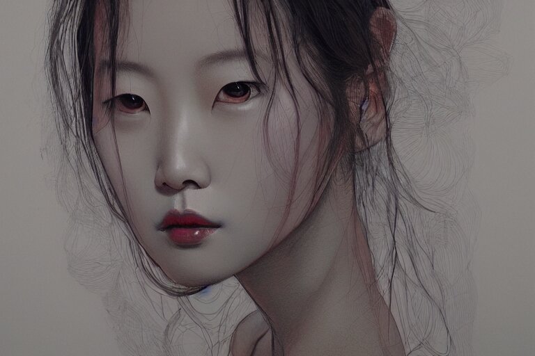 Lexica - Lee Jin-Eun by James Jean, rule of thirds, seductive look ...