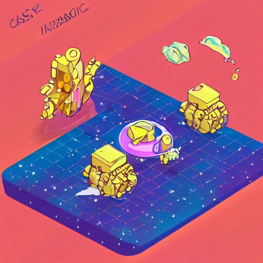 Lexica - Cute isometric galaxy