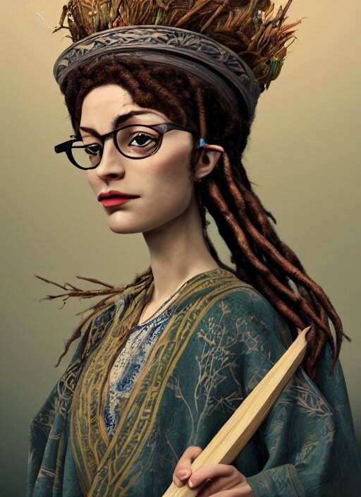 Lexica - An anthropomorphic beautiful goddess female wizard portrait ...