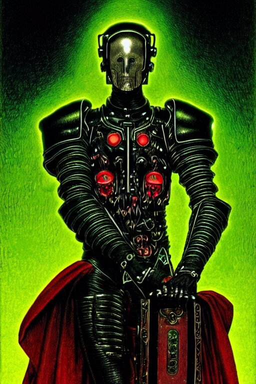 Lexica - Portrait of gothic and futuristic young man, warhammer, cyber ...