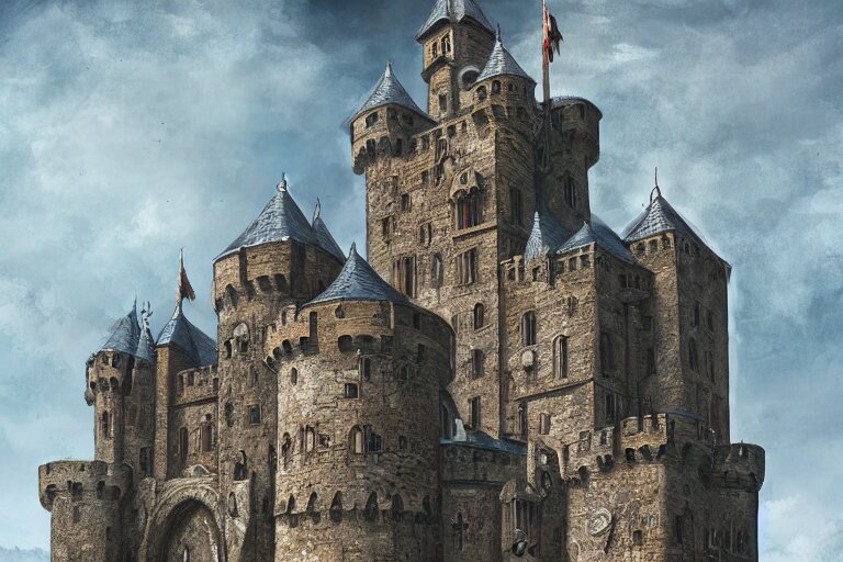 Lexica - A medieval castle, texture, intricate, details, highly ...