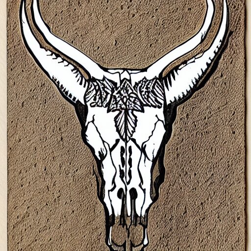 Lexica - Texas Longhorn Skull, skull bone ornately carved with delicate ...