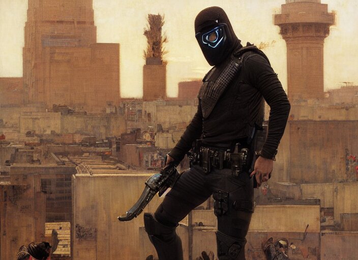 Lexica - Greg evades sgt Nash. Cyberpunk hacker escaping menacing ...