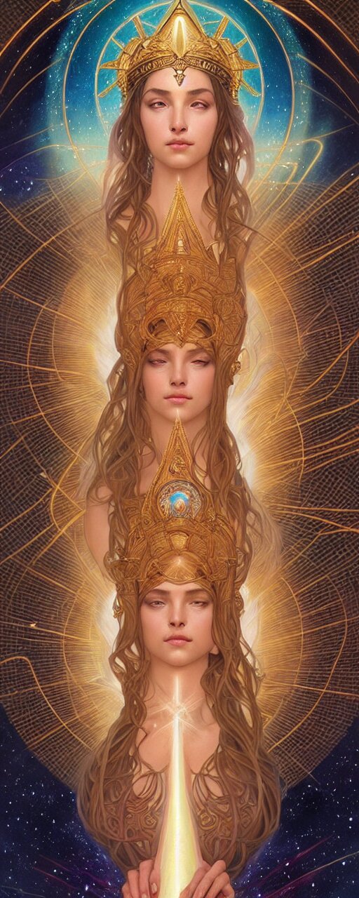 Lexica - Perfectly detailed esoteric goddess of galaxies judgement ...