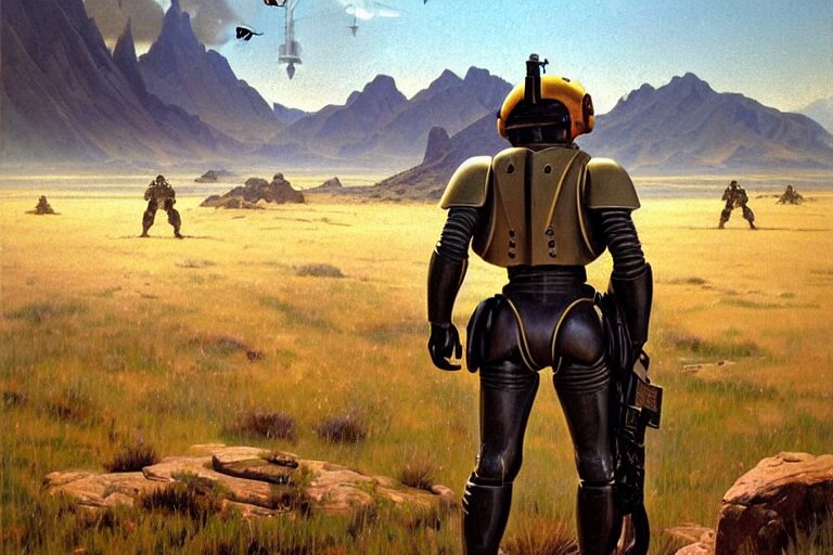 Lexica - Portrait of a colonial marine, 2 4 5 0. starcaft, starship ...