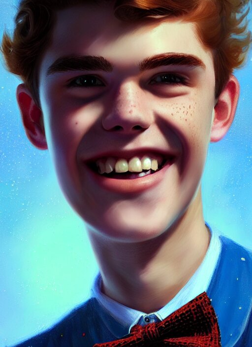 Lexica - Portrait of teenage archie andrews, freckles, curly middle ...