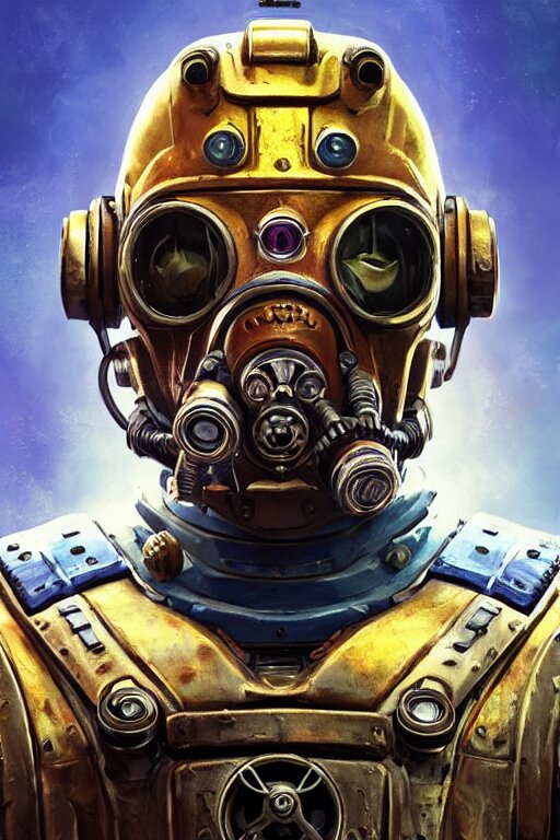 hardmesh retro futurist steampunk fallout 7 6 power armor head ...