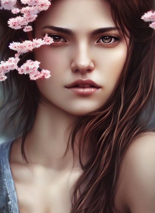 Lexica - Photo of a gorgeous female with messy hair in the style of ...