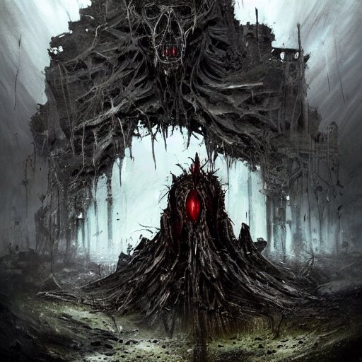 Lexica - Concept art of a half destroyed (Sentinel) holding the ...