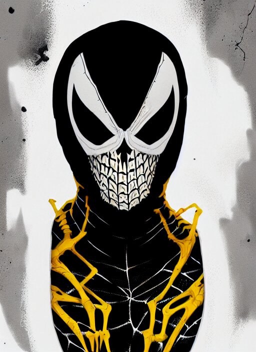 Lexica - Highly detailed closeup portrait of a cyborg venom symbiote in ...