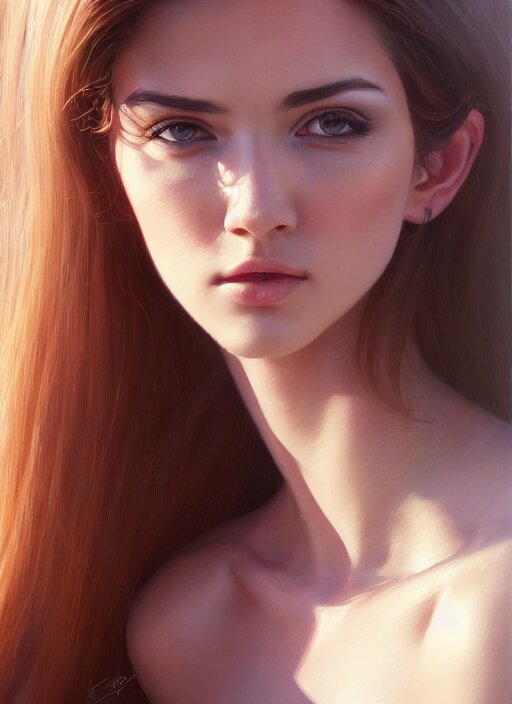 Lexica - Top down photo of a gorgeous young woman in the style of ...