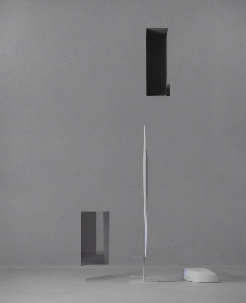 Lexica - A singular minimal studio packshot of an upside - down ...