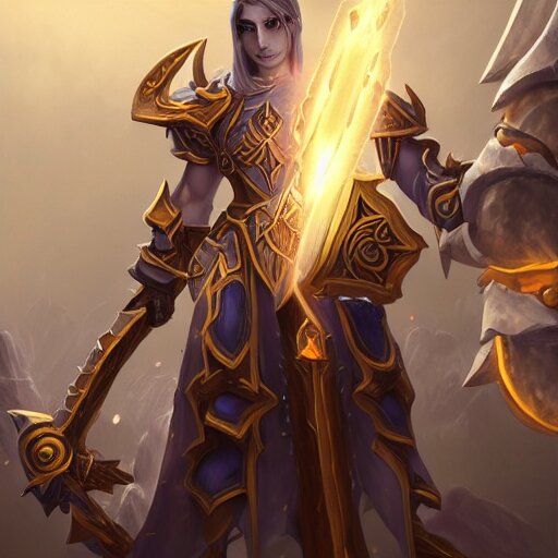 Lexica - World of warcraft lightforged human paladin, artstation hall ...