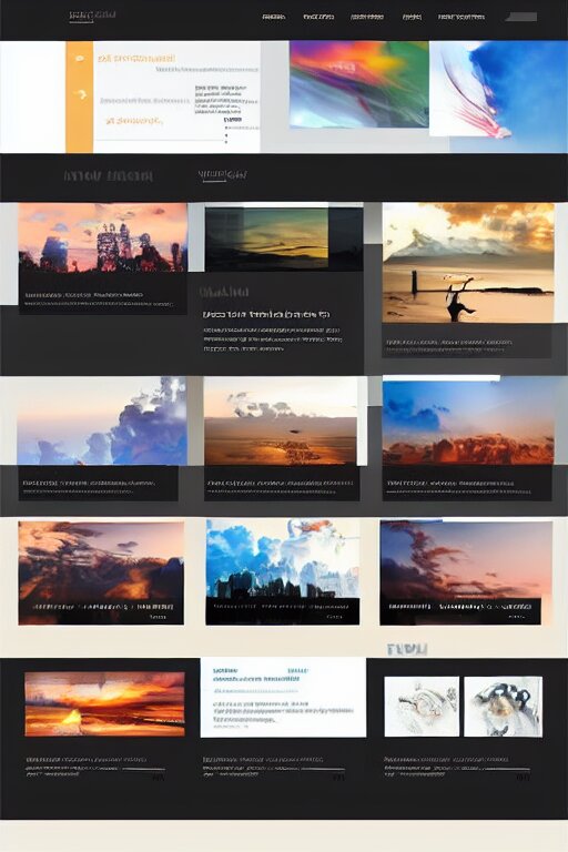 website layout for digital artist, clean modern colorful ui - Arthub.ai