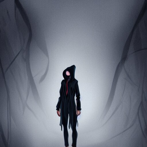 Lexica - Woman wearing hoodie, dark, menacing, artstation, digital art