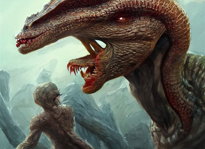 Lexica - Hydra of lerna with two heads, one head is lloyd christmas, the other head is harry ...