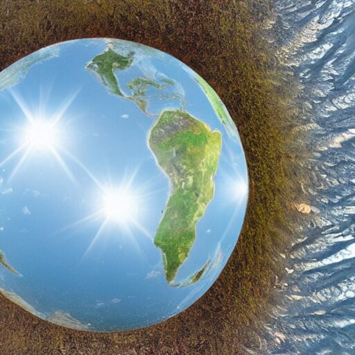 Lexica - The earth reflected in a mirror