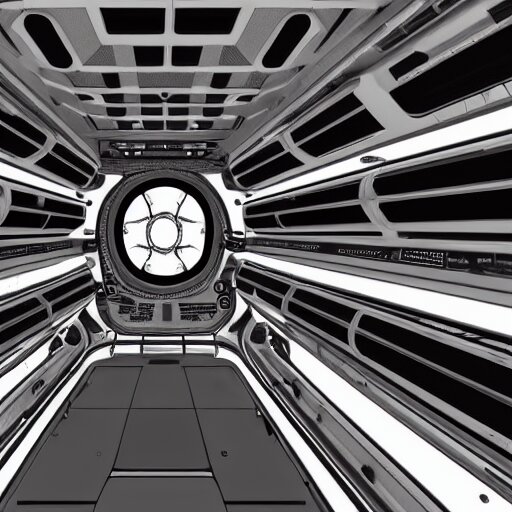 Lexica - Massive interior of a space cruiser created with gothic ...