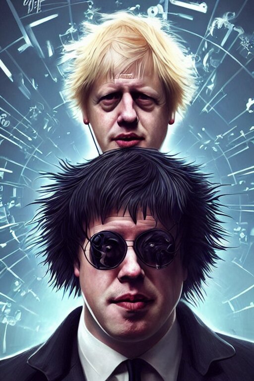 Lexica - Boris Johnson as Neo from Matrix in glasses stoping bullets ...