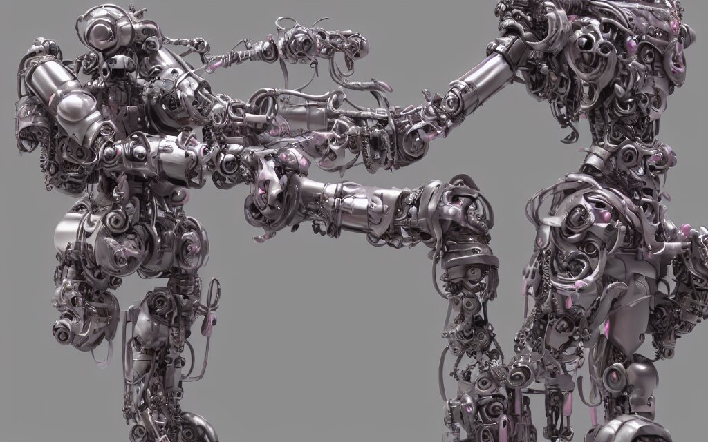 Lexica - Hyperdetailed , pastel wave , robotic cyberpunk sculpture ...