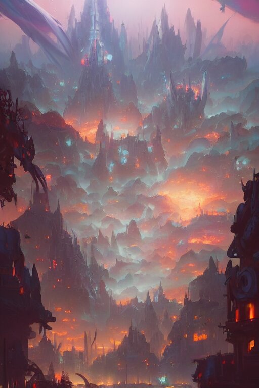 Lexica - Utopian city of a type 4 civilization, concept art by pete ...