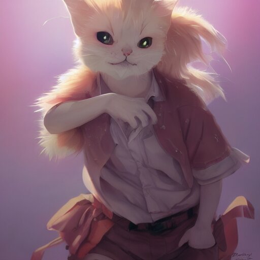 Lexica - An anime portrait of munchkin cat by stanley artgerm lau, wlop ...