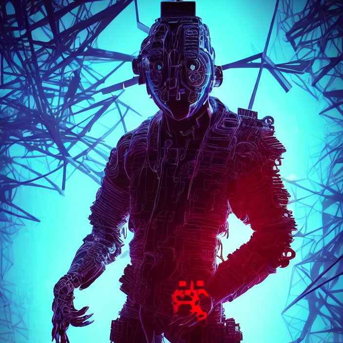 Lexica - Cyber punk, oni mask, 3 d render beeple, portrait, japanese ...