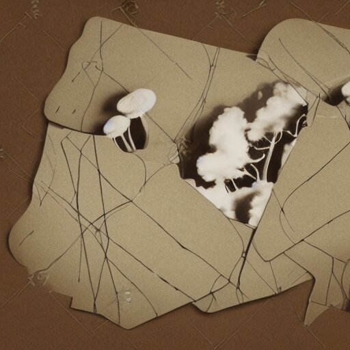 Lexica - Filmic cinematic paper model card starting to drown each other ...