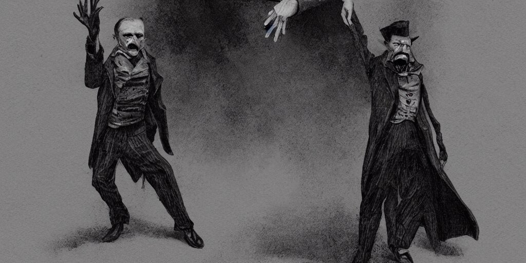 Lexica - Evil victorian man with his hand up, controlling people like a ...