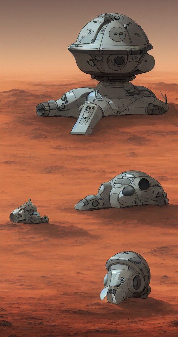 Spaceship on mars, detailed facial features, full body, elegant ...