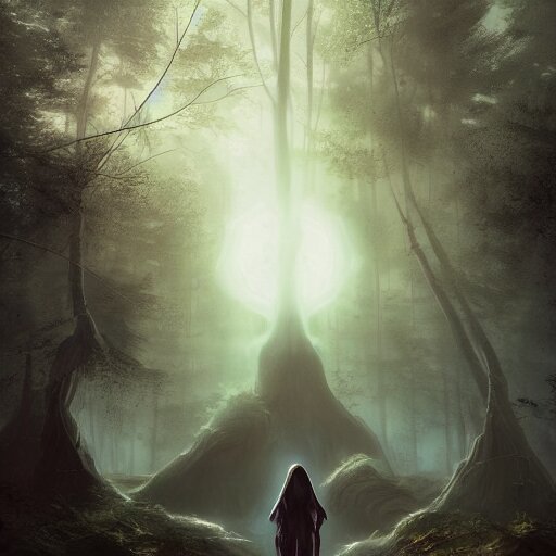 Lexica - Ethereal mystery portal, seen by wanderer boy in middle of ...
