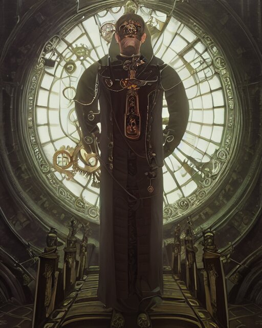 Lexica - Highly detailed surreal vfx portrait of a steampunk priest in ...