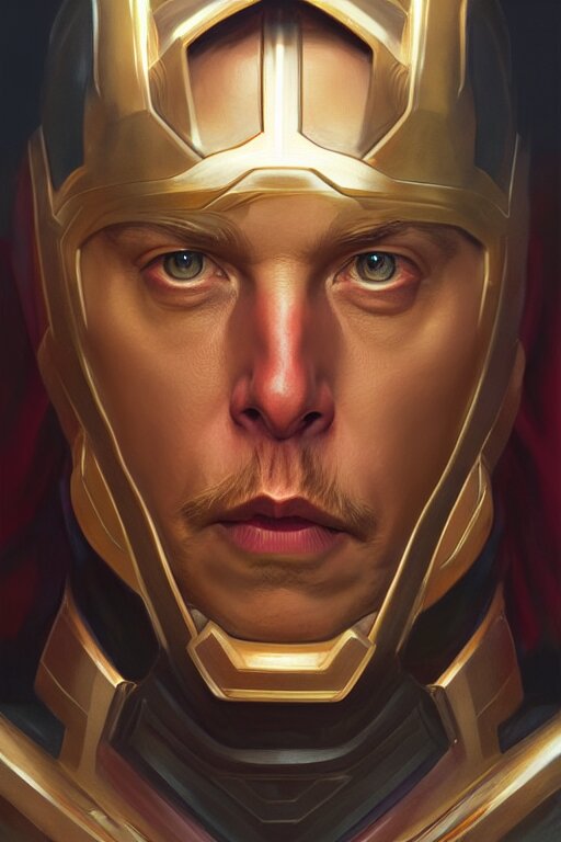 Lexica - Elon musk as thor, realistic portrait, symmetrical, highly ...
