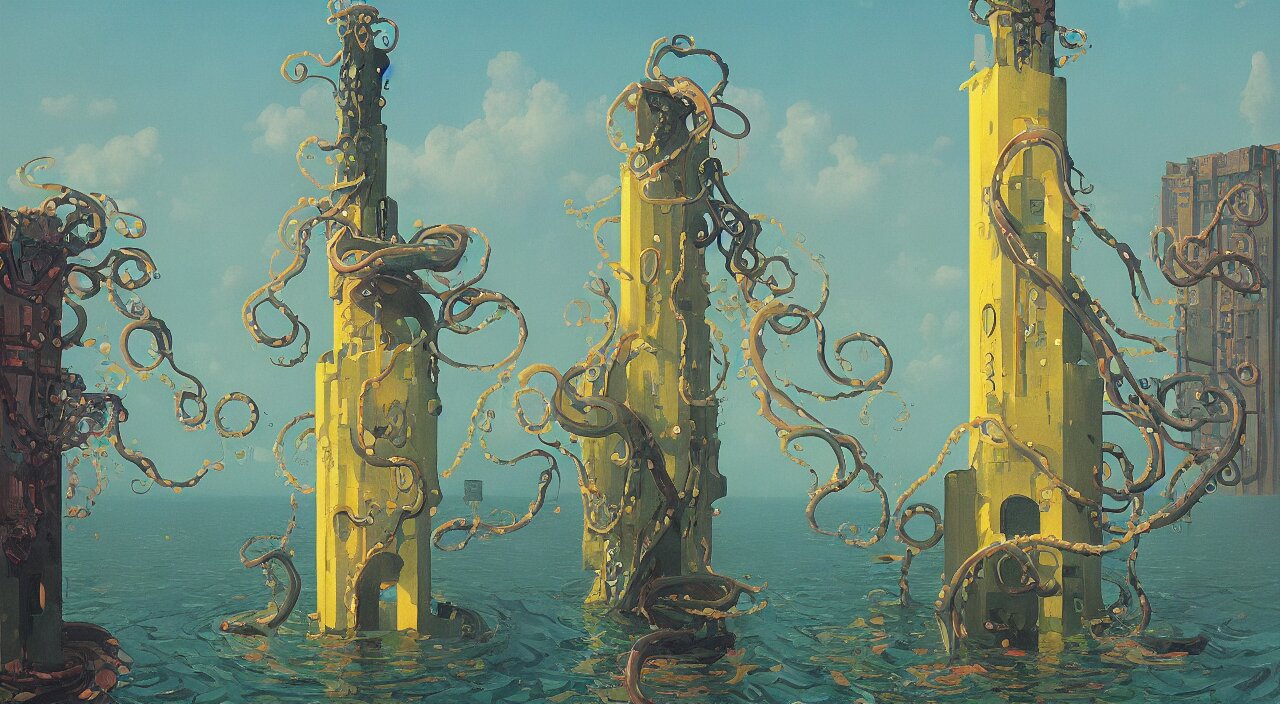 Lexica - Single flooded tentacle tower, very coherent and colorful high ...