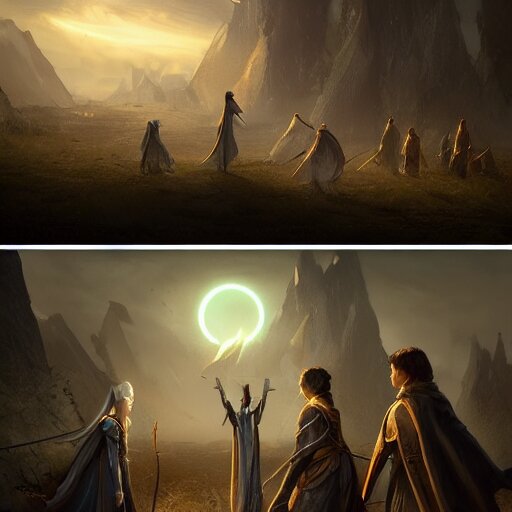 children of light vs children of darkness, 4K matte painting, tr ...