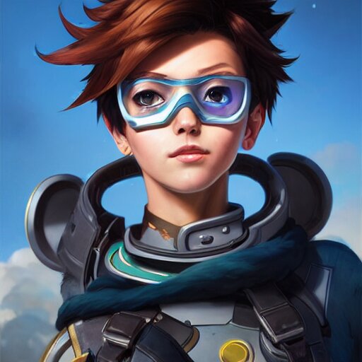 Lexica - Highly detailed extreme closeup portrait of tracer from ...