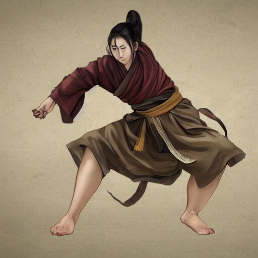 Lexica - A female drunken master monk fighting off a group of soldiers ...