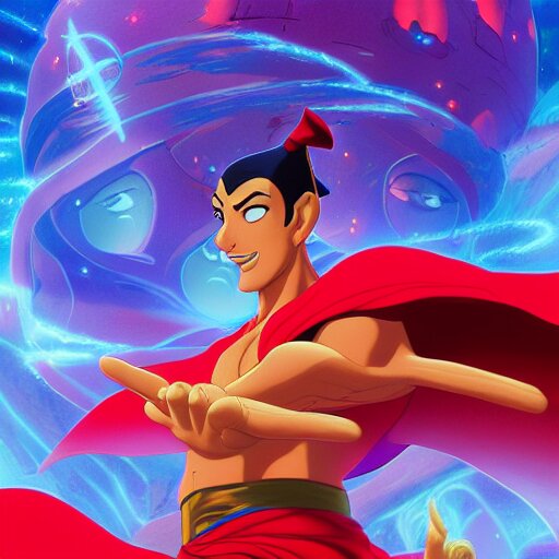 Lexica - The genie jafar with phenomenal cosmic power, by dan mumford ...