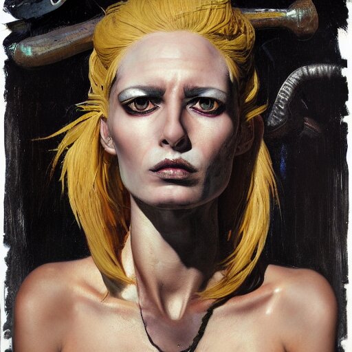 Lexica - Portrait portrait face head eyes scream Razorpunk the wailing ...