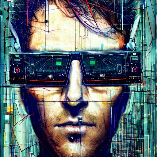 Lexica - Hyperrealistic portrait of a cyberpunk man, by Guy Denning ...