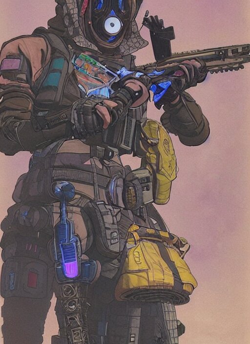 Lexica - Apex legends cyberpunk athletic hired gun. concept art by ...