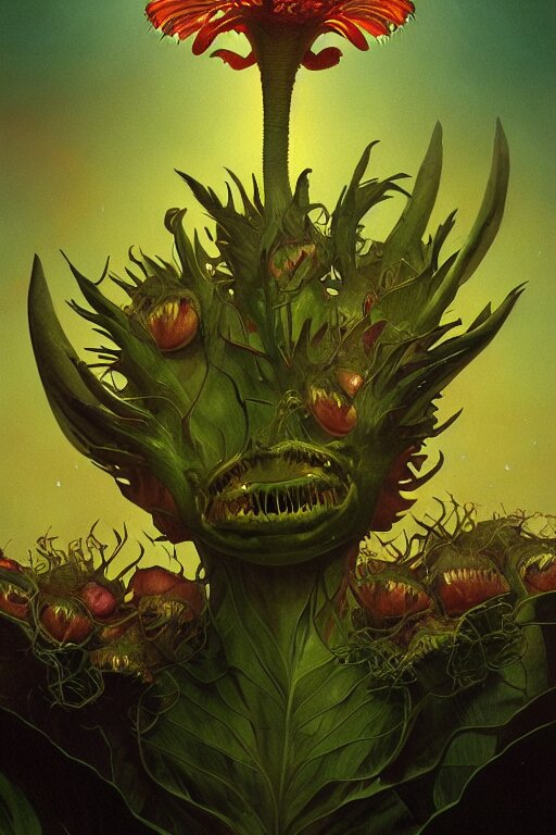 Lexica - Venus flytrap monster, dramatic backlighting, autochrome, high ...