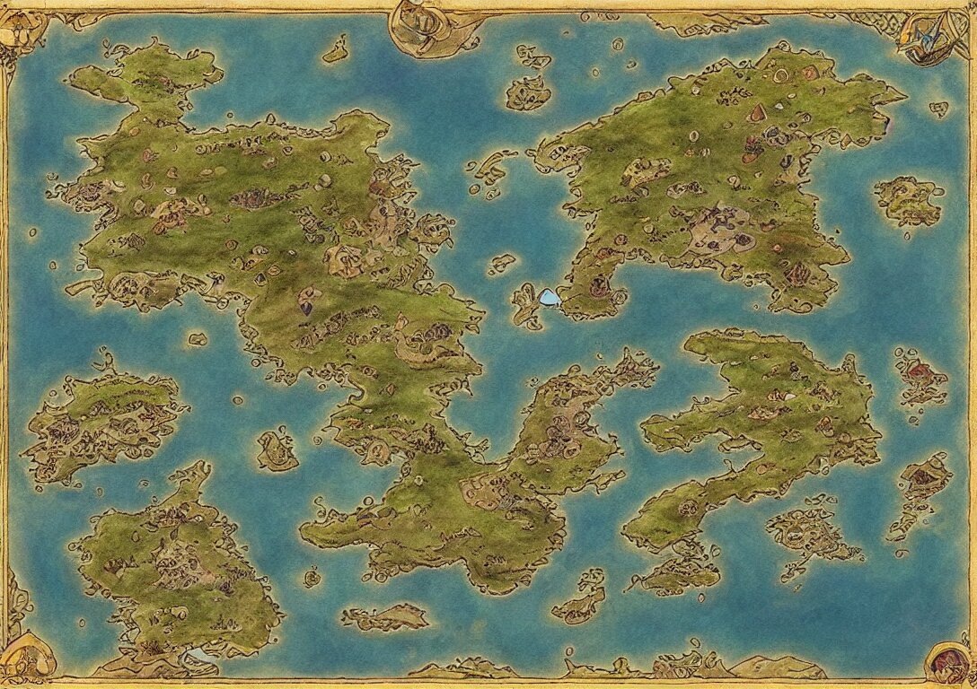 Lexica - Simple fantasy map, island empire, by JRR Tolkien and Brian ...