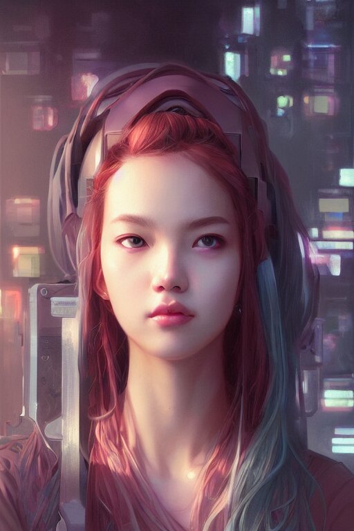 Lexica - Portrait of Lisa Blackpink as a computer hacker, highly ...