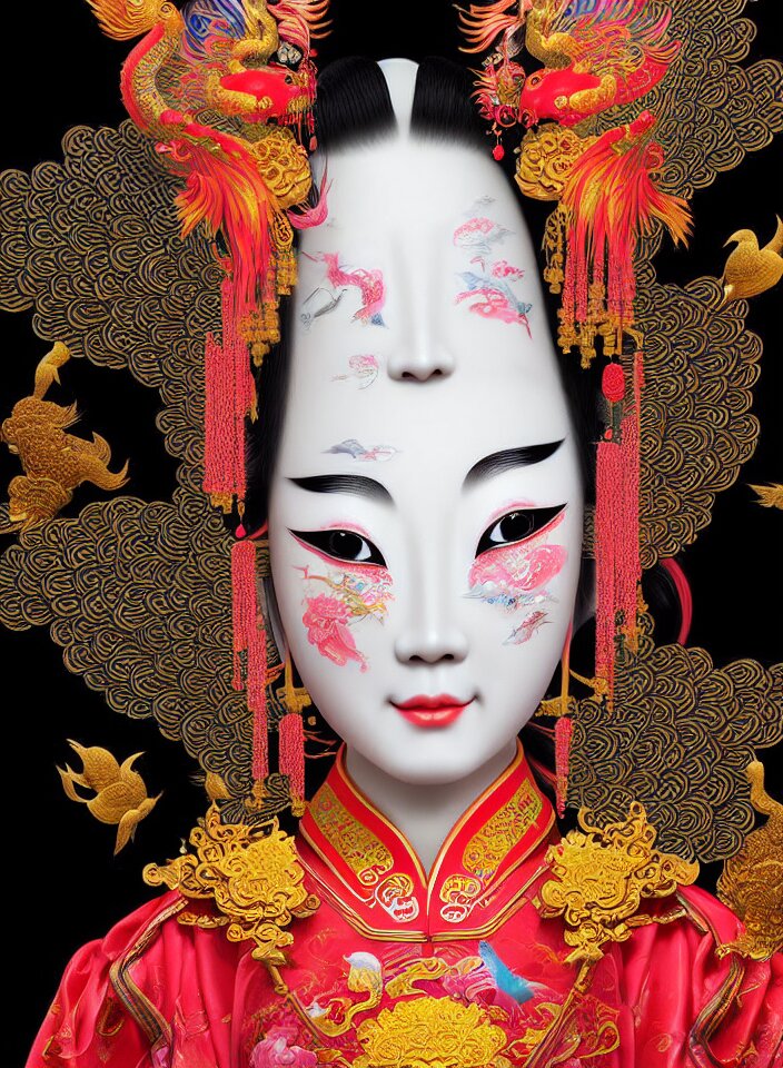 Lexica - 3 d chinese goddess close up profile portrait, beautiful ...