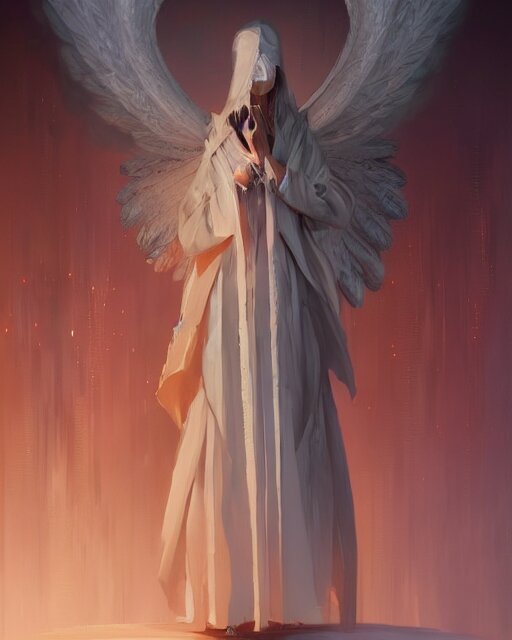Lexica - Character portrait of an esoteric angel wearing robes, by ...